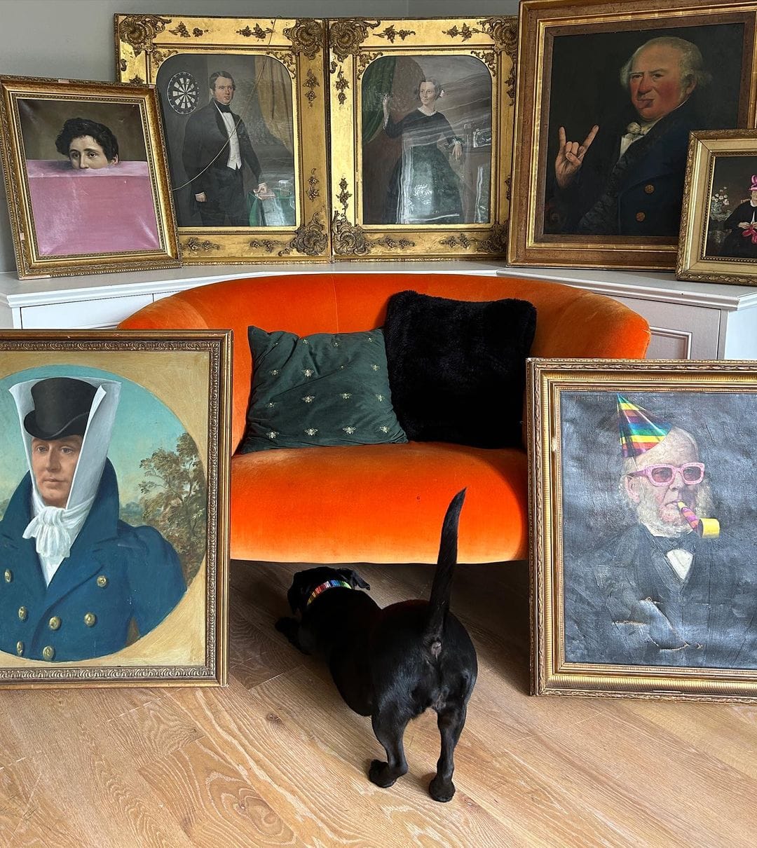 Emma Kenny for Flight Club Darts: Reusing and Repurposing Old Paintings